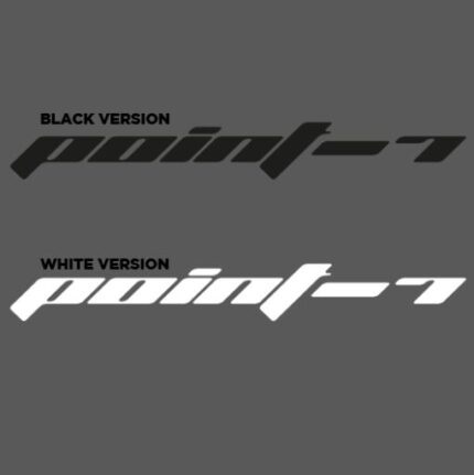Point-7 logo sticker 12x89cm - POINT-7